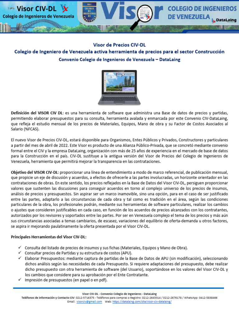 Visor de Precios Civ 2022 | PDF | Presupuesto | Software