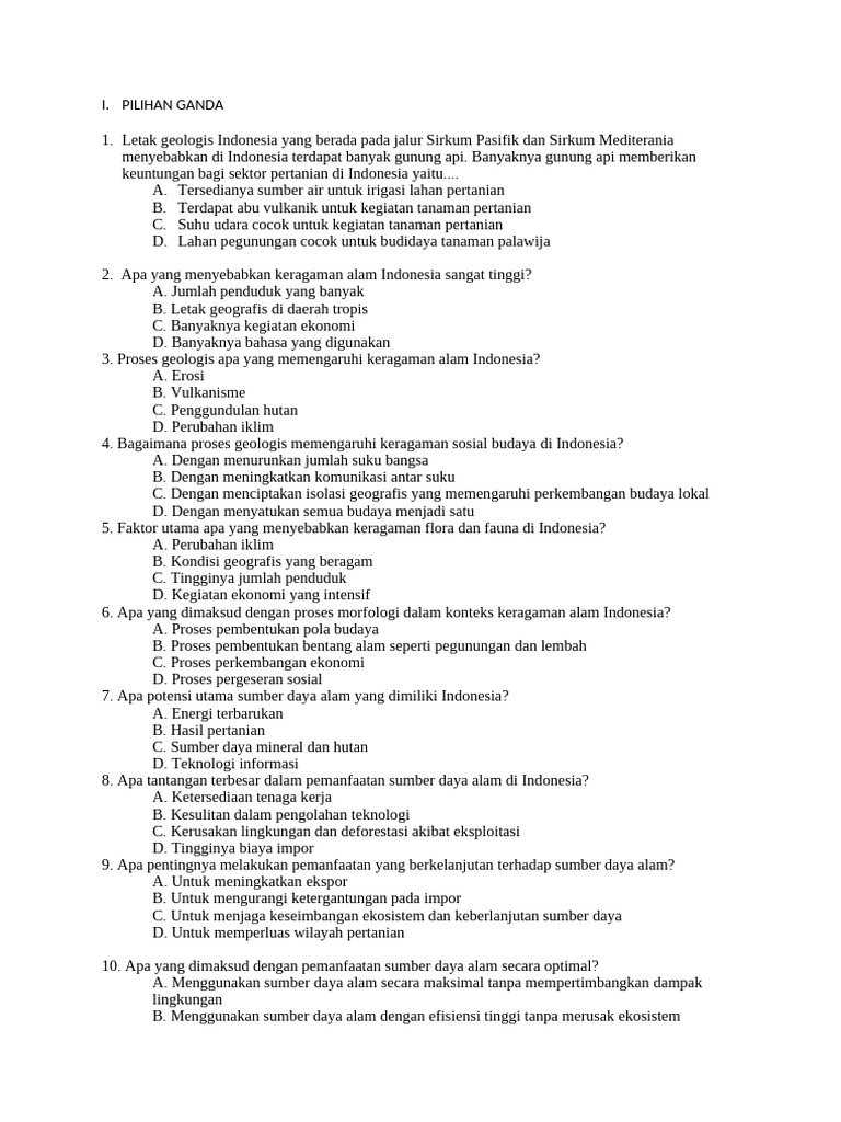 Soal Ips Kls 8 24-25 (Sas Ganjil) | PDF