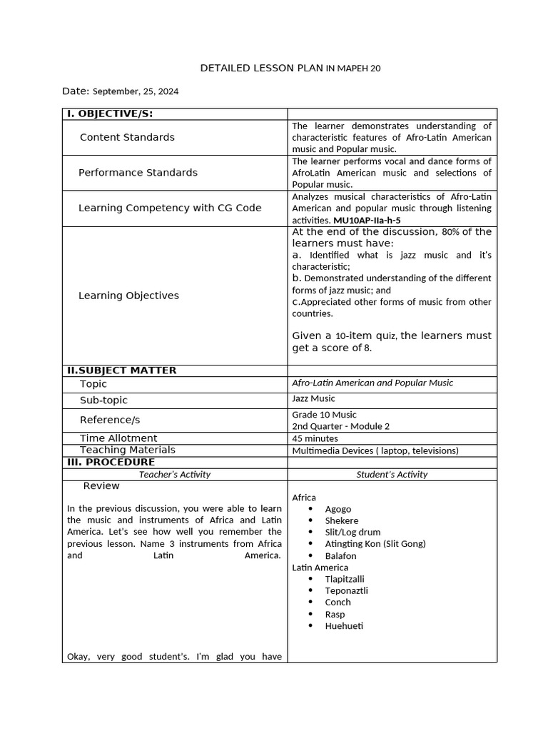 MUSIC M2 - L3 Jazz | PDF | Ragtime | Jazz