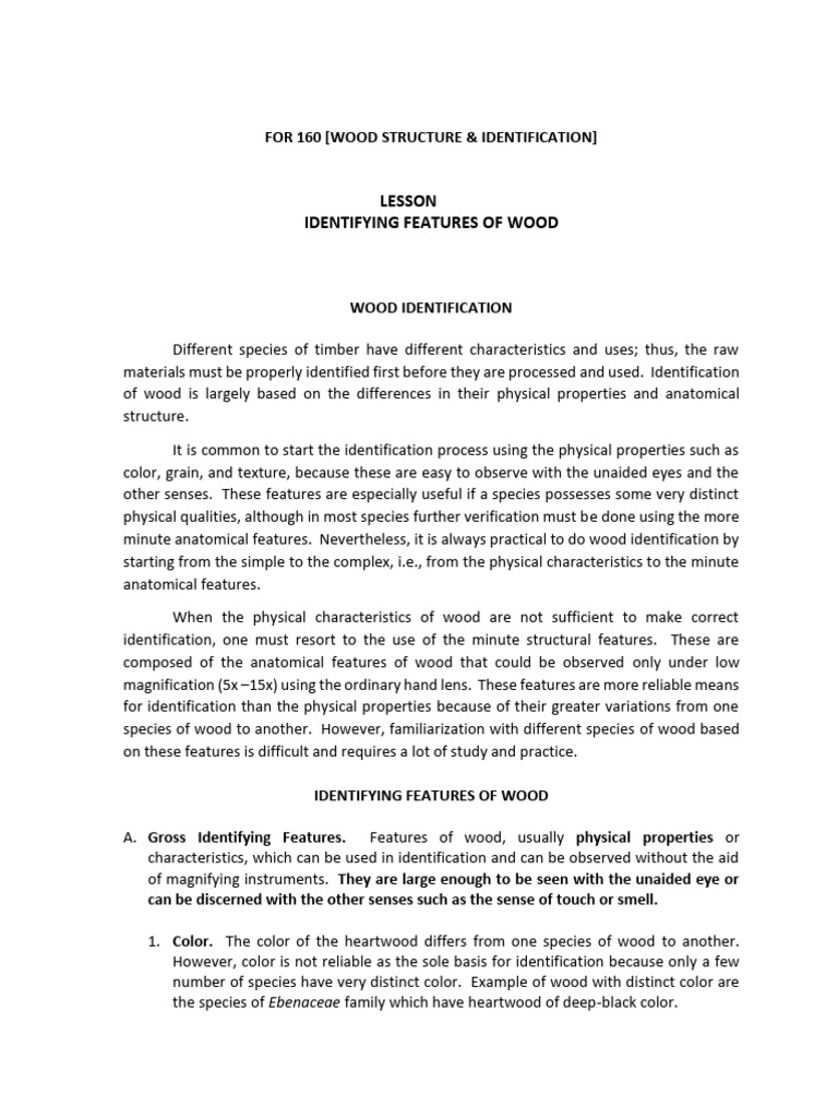 Identifying Physical Properties of Wood | PDF | Wood