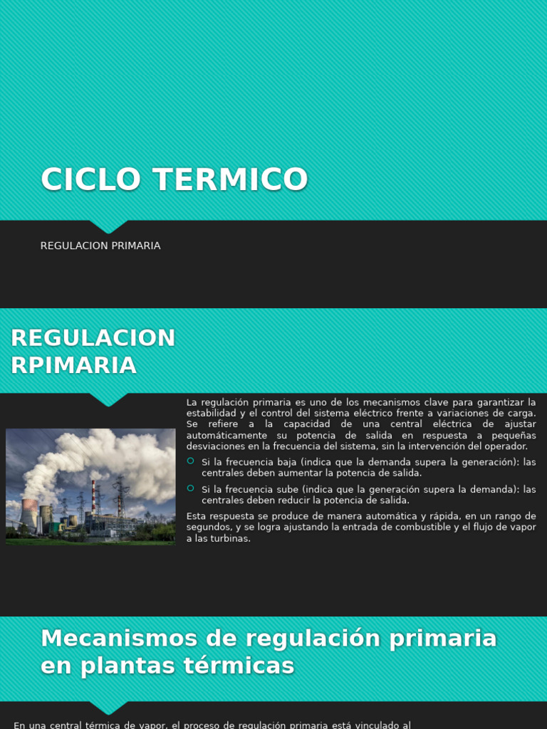 Ciclo Termico | PDF | Generación eléctrica | Contaminación