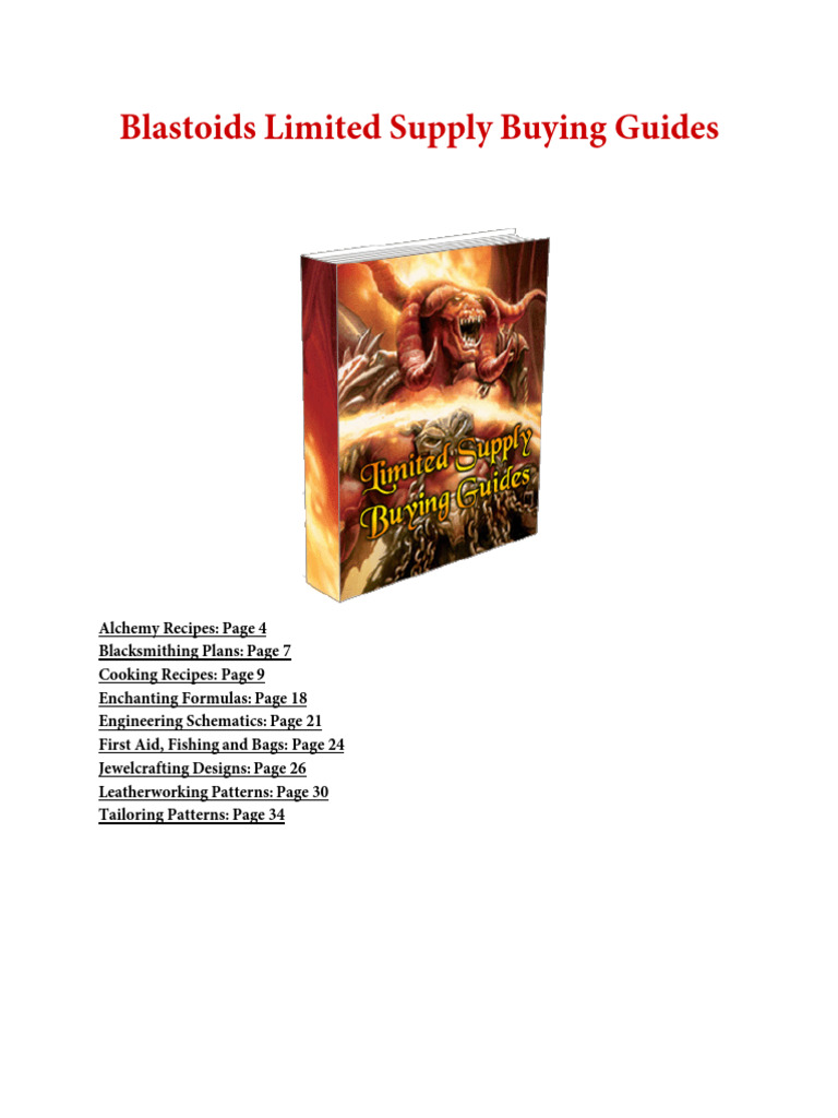 Blastoids Limited Supply | PDF | Steak | Cuisine