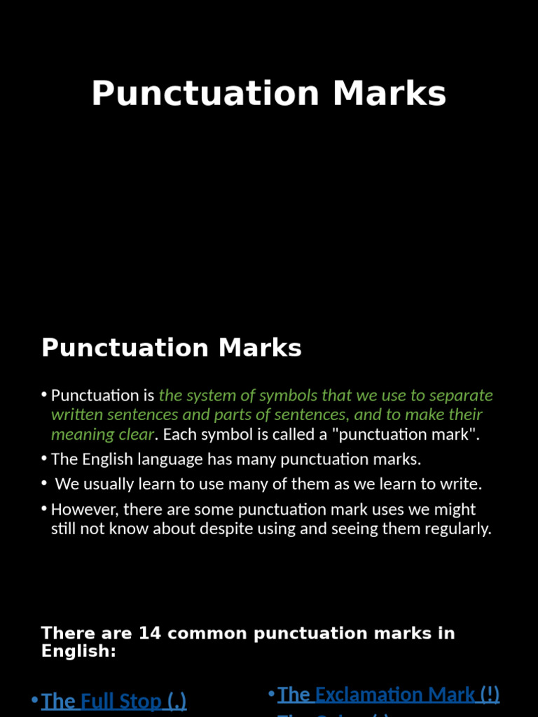 Punctuation Marks | PDF | Punctuation | Comma