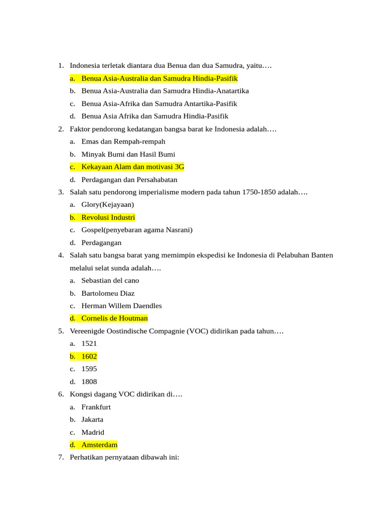 Soal Sumatif Akhir Tahun Ilmu Pengetahuan Sosial Kelas Viii 2023-2024 | PDF
