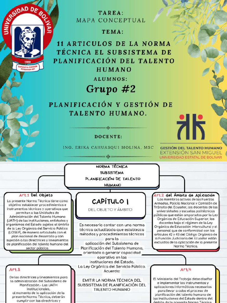 Norma Técnica Subsistema Planificación de Talento Humano | PDF