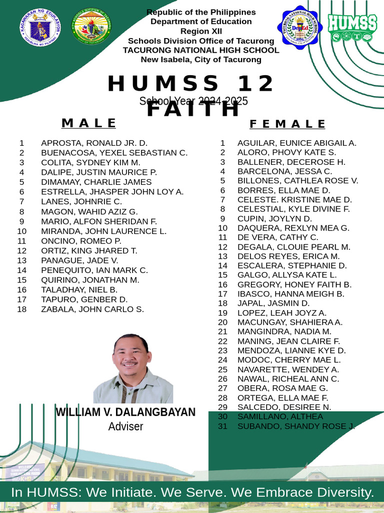 Orange Blue and Yellow Simple Class List Document | PDF