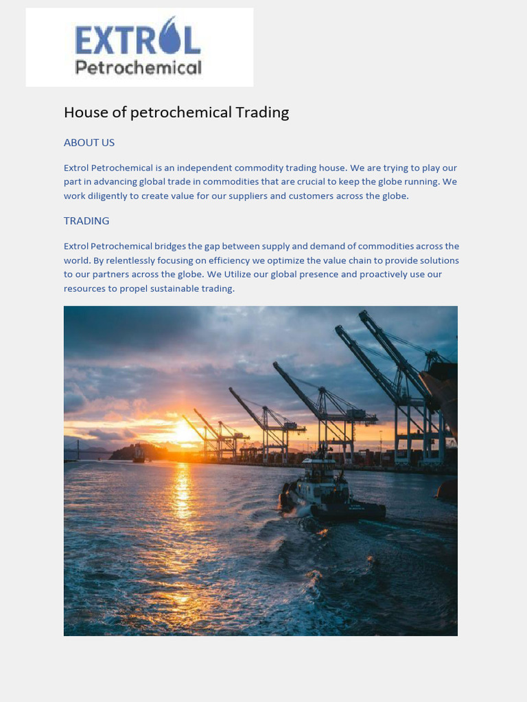 EXTROL House of Petrochemical Trading | PDF | Supply Chain | Polyethylene