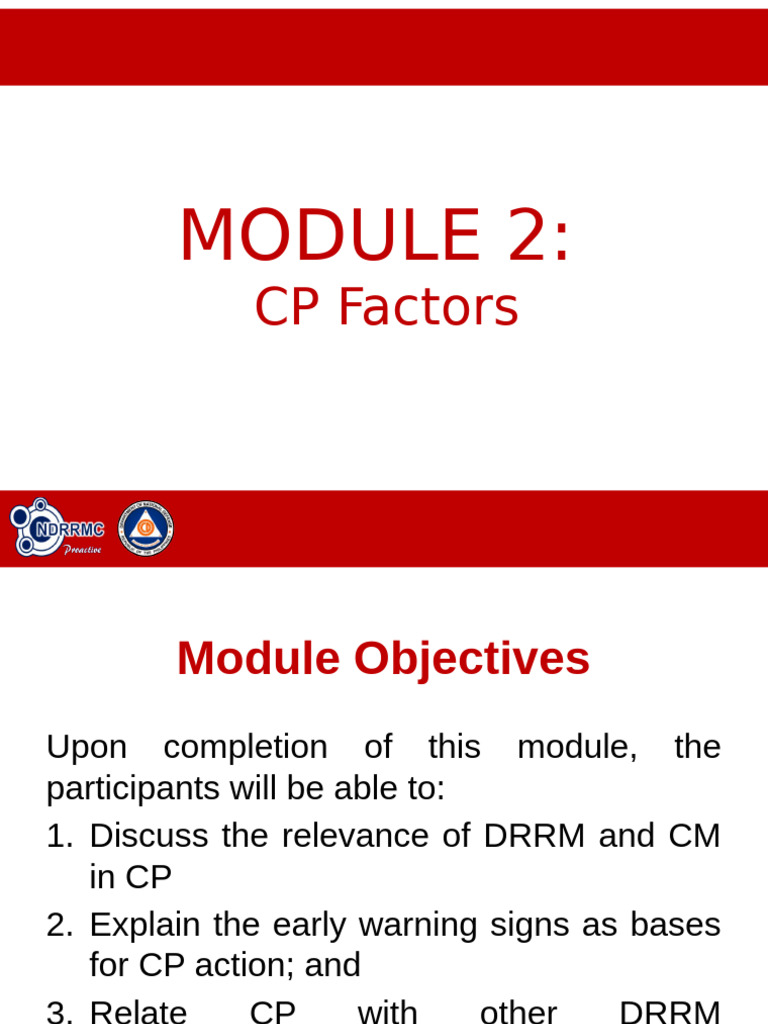 CP Module 2 CP Factors | PDF | Emergency Management | Disaster Risk Reduction