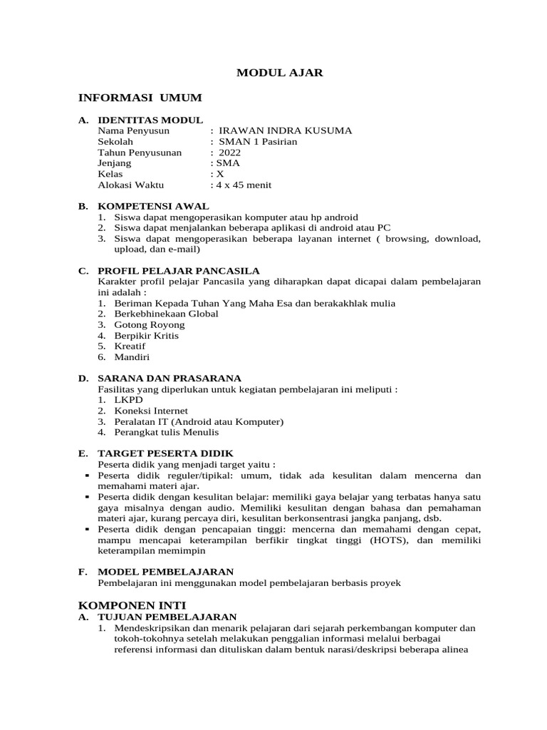 Modul CP 6 Domain Dampak Sosial Inf | PDF