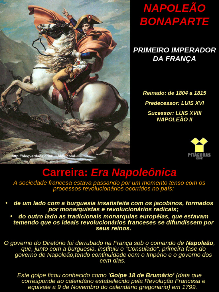 Napoleão Bonaparte Pdf Napoleão Primeiro Império Francês