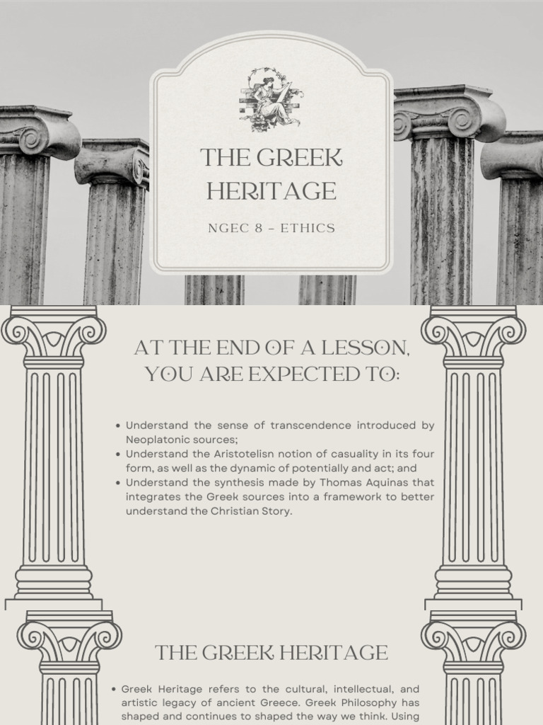 Greek Heritage in Ethics and Philosophy | PDF | Neoplatonism | Aristotle