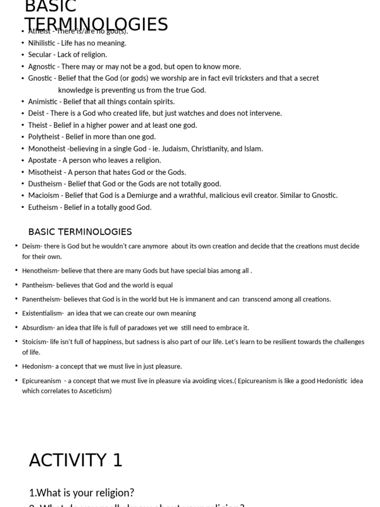 Religious and Philosophical Terms | PDF | Religion & Spirituality