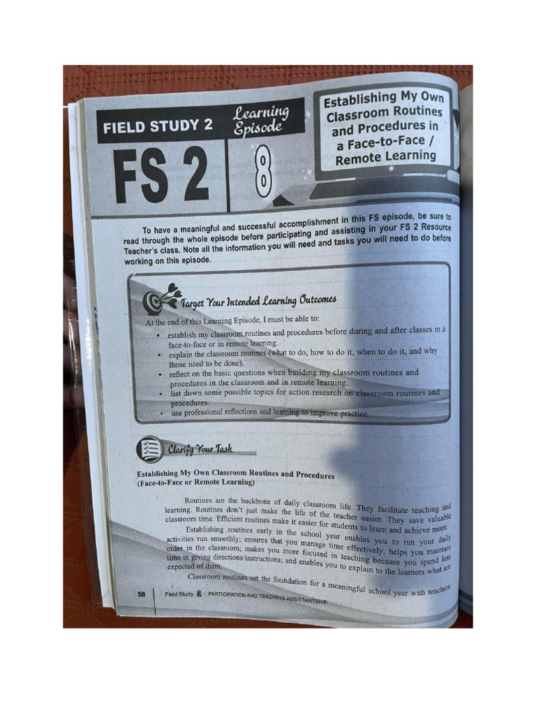 Field Study 2 - Learning Episode 8 | PDF