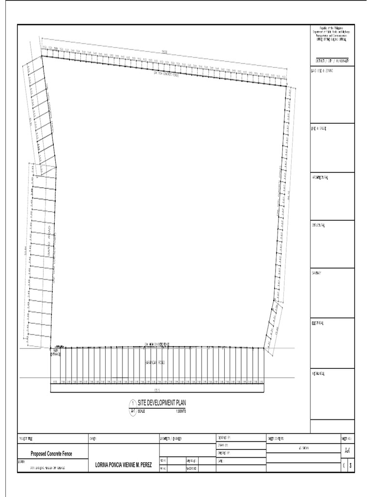 Proposed Concrete Fence Development Plan | PDF
