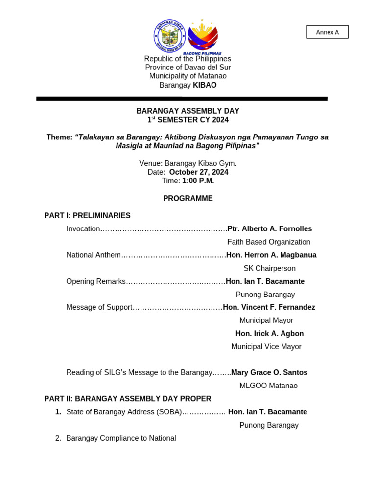 Bad 2ND Sem Cy2024 Programme | PDF