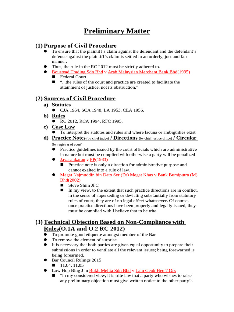 Preliminary Matter | PDF | Specific Performance | Cause Of Action