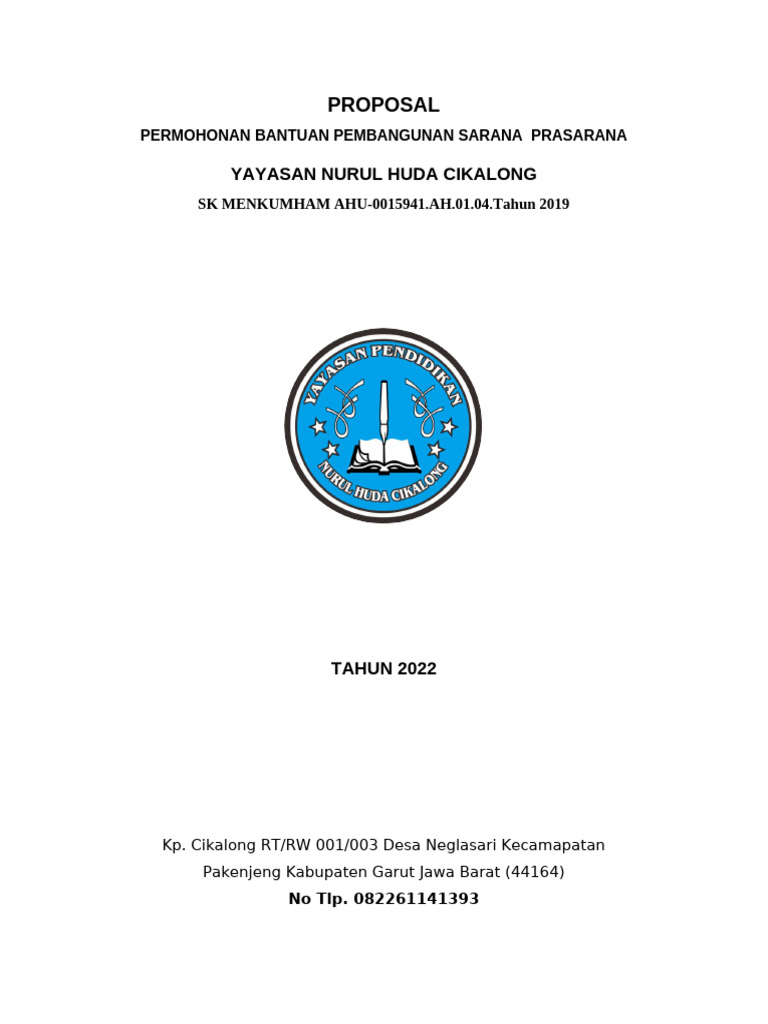 Proposal Bantuan Pembangunan Yayasan | PDF | Karier & Perkembangan ...