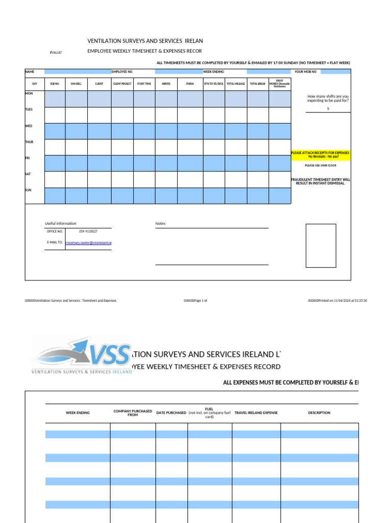 Wages and Expense Sheet | PDF | Payments | Business