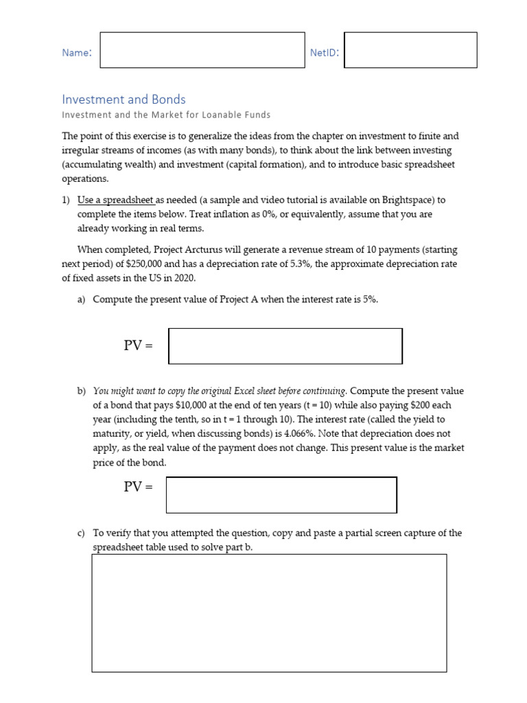Assignment Investment Gradescope - 2024 | PDF | Yield (Finance) | Bonds ...