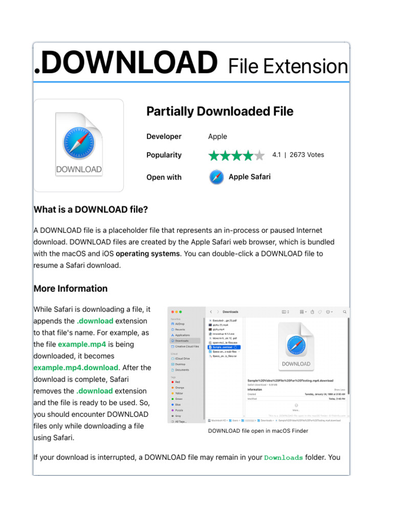 DOWNLOAD File - What is a .Download File and How Do I Open It | PDF ...