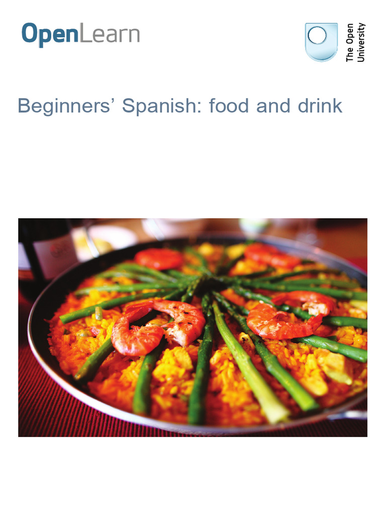 Beginners Spanish Food and Drink Printable | PDF | Creative Commons ...