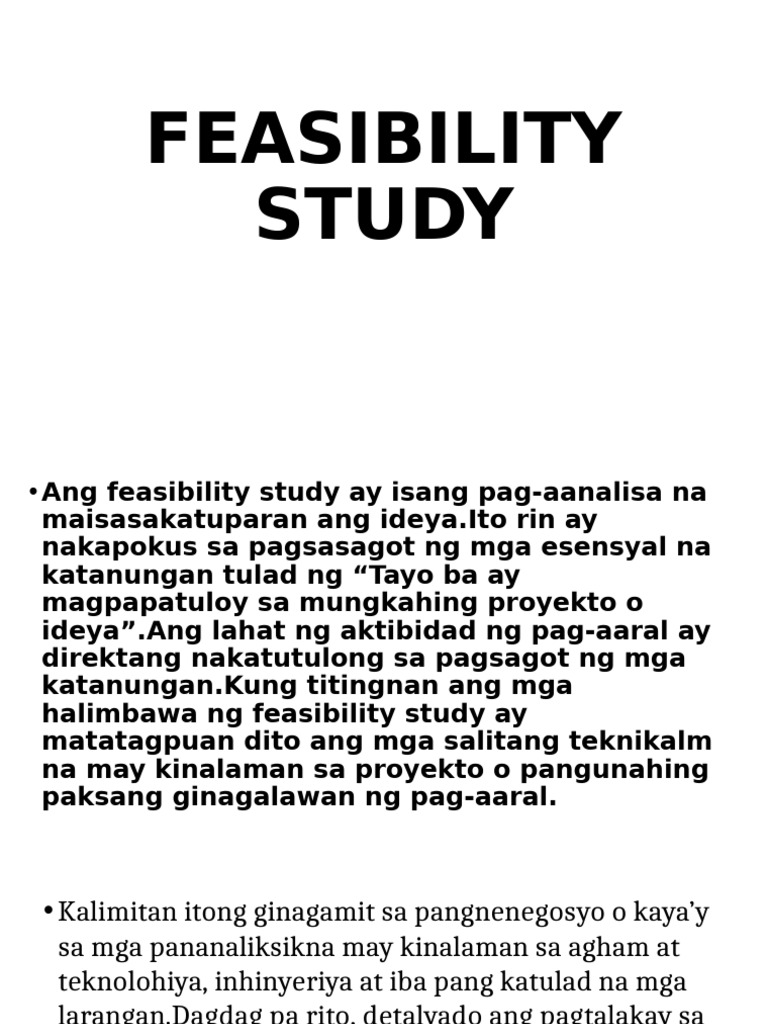 Feasibility | PDF