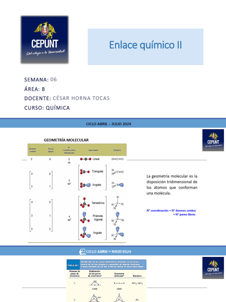 química - teoría - semana 6 parte 2 | PDF | Polaridad química | Ciencia de los Materiales