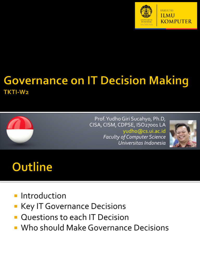 ITGov Chp2 GovernanceOnITDecisionMaking 2021 | PDF | Strategic Management | Business Process