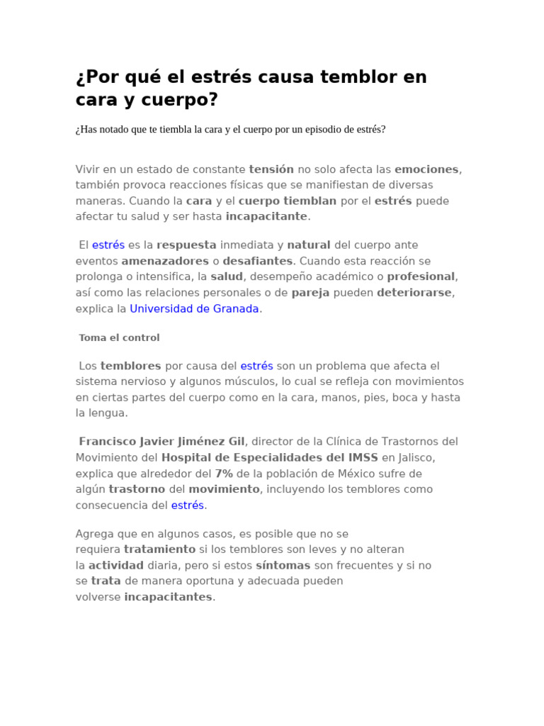 COMO EVITAR EL ESTRES | PDF | Estrés (biología) | Las emociones