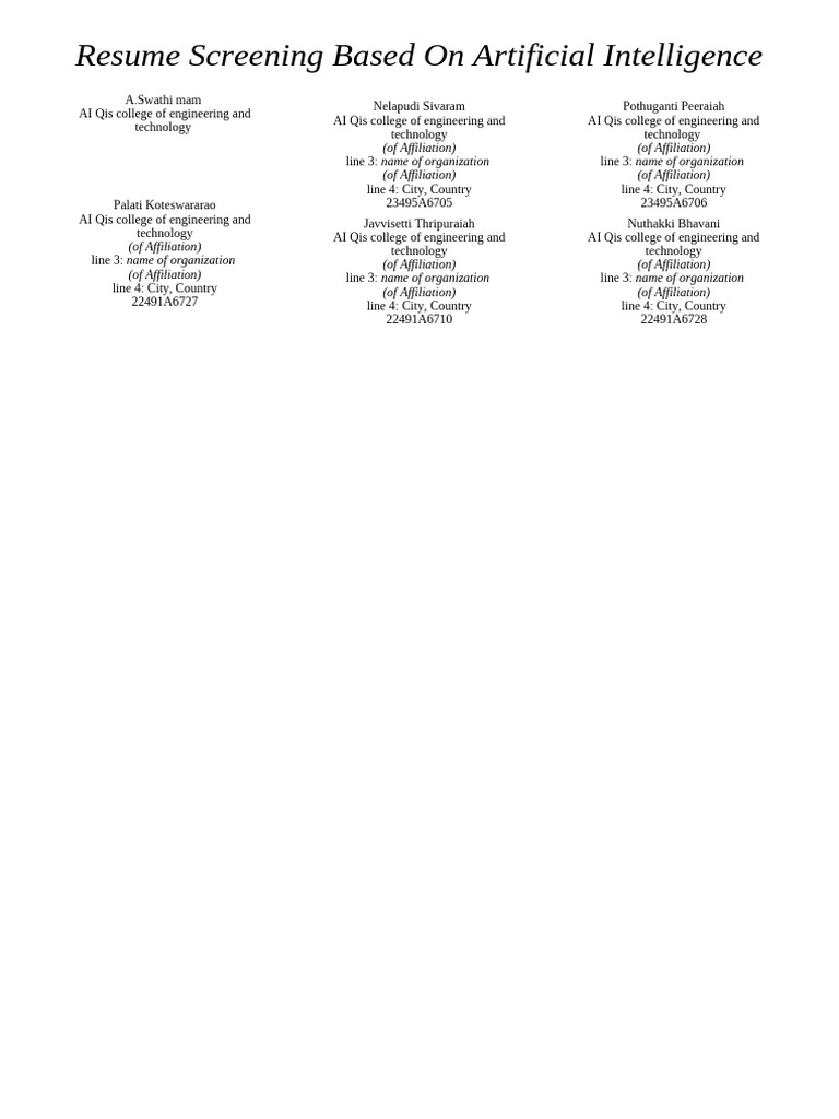 AI-Powered Resume Screening System | PDF | Recruitment | Résumé