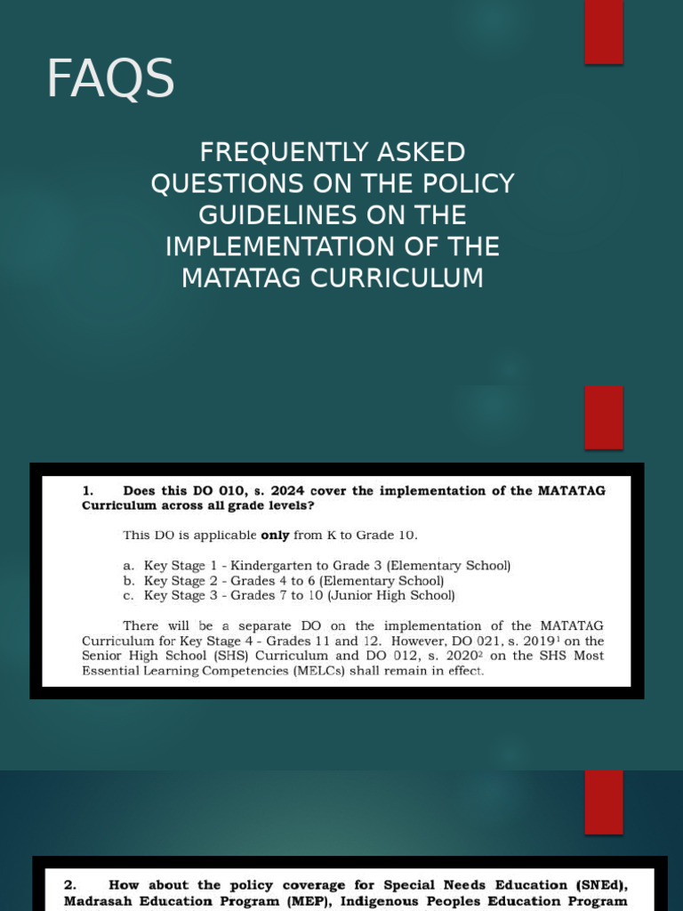 FAQS-matatag Curriculum | PDF | Business