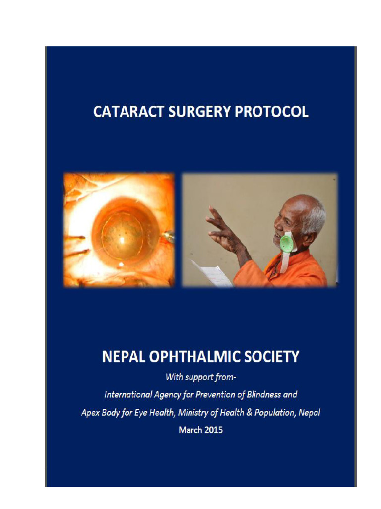Cataract Surgery Protocol | PDF | Cataract | Human Eye