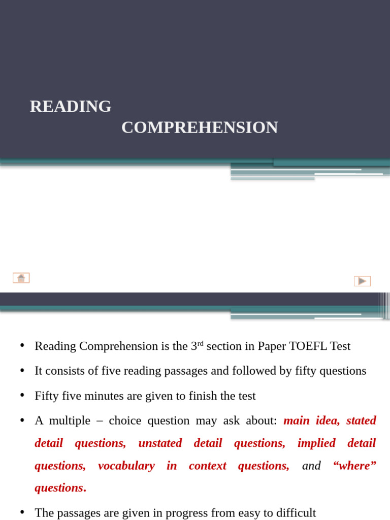 Reading Comprehension 1 | PDF | Reading Comprehension | Learning