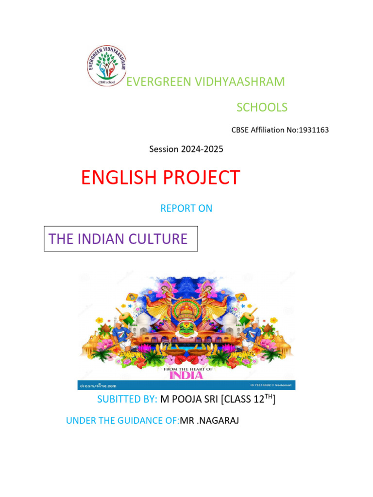 Pooja - Project-on-Indian-Culture | PDF | Indian Cuisine | Swami ...
