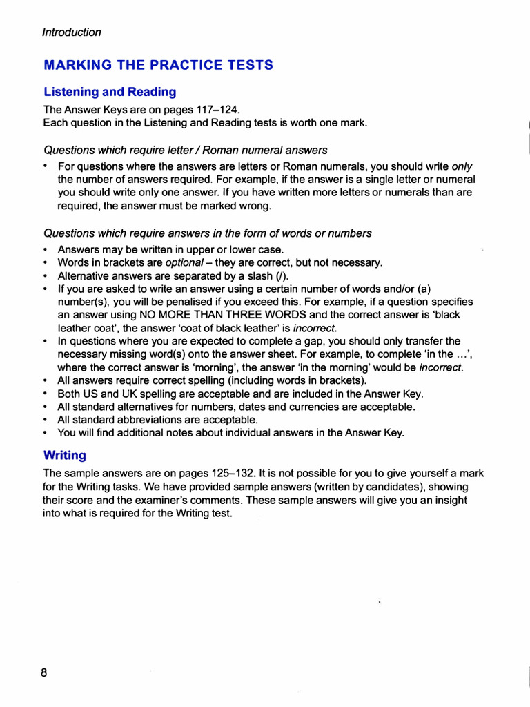 Test Marking Guide | PDF
