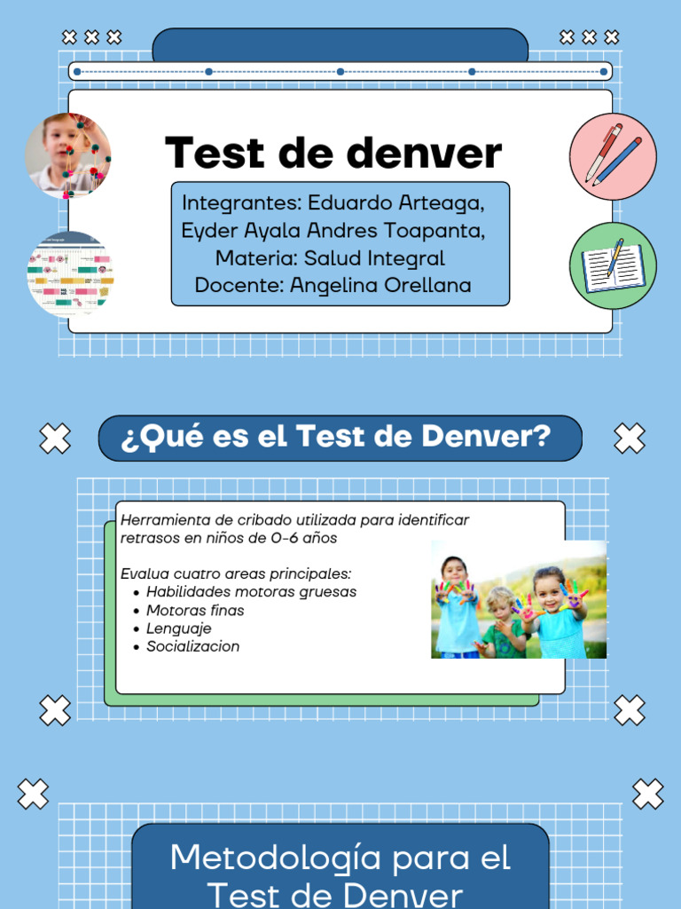 Test de Denver: Detección de Retrasos en Niños | PDF | Salud y bienestar
