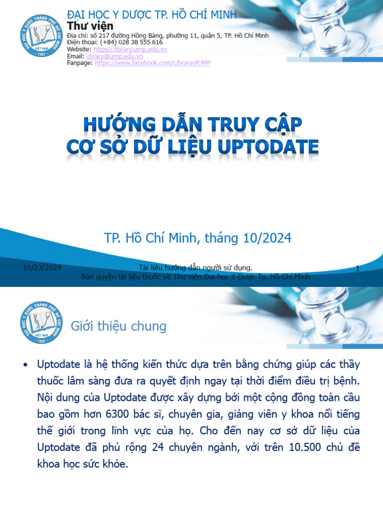 HDSD CSDL Uptodate - Update 17 - 10 - 24 | PDF