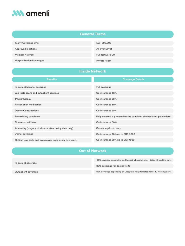 Table of Benefits en 1668438818 | PDF
