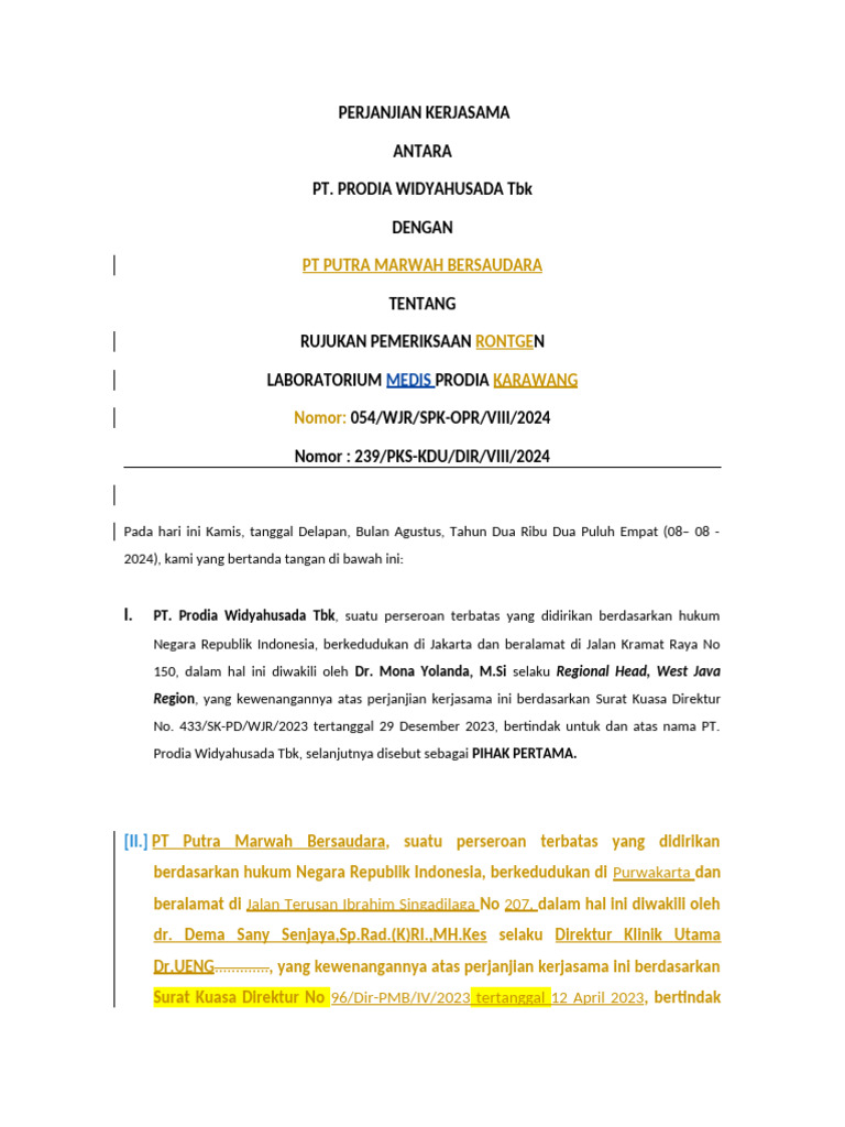 Draft SPK Rujukan Eksternal Dengan PT Putra Marwah Bersaudara - WJR ...