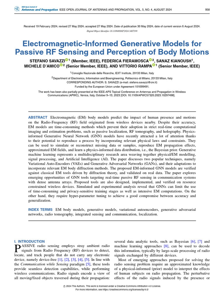 Electromagnetic-Informed Generative Models For Passive RF Sensing and ...