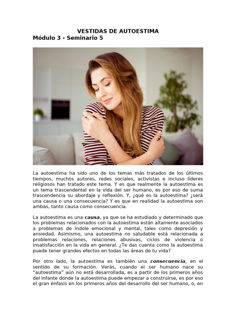 Vestimenta de Auto-Estima | PDF | Autoestima | Sicología