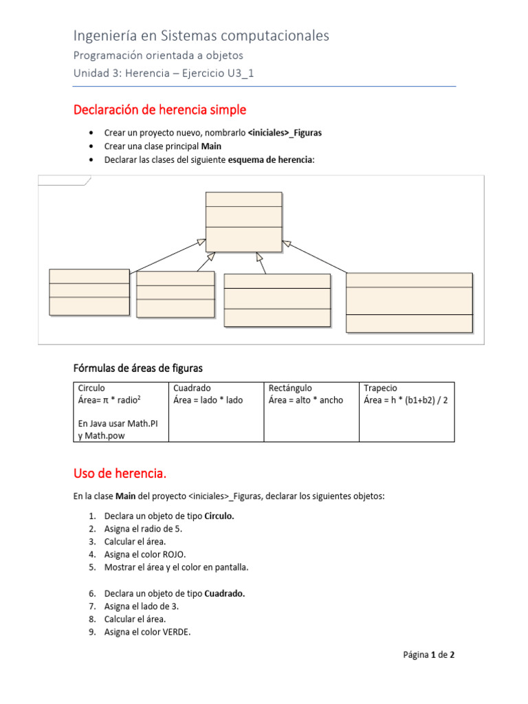 POO E3.1 HerenciaFiguras Java | PDF | Programación de computadoras