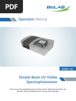 Visible Spectrophotometer User Manual | PDF | Spectrophotometry ...