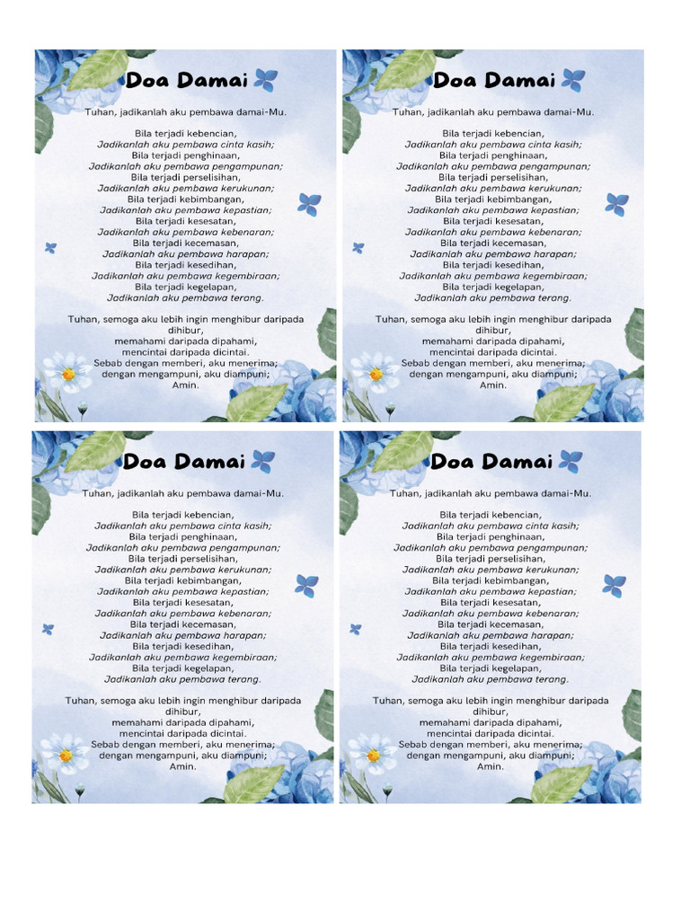 Doa Damai | PDF
