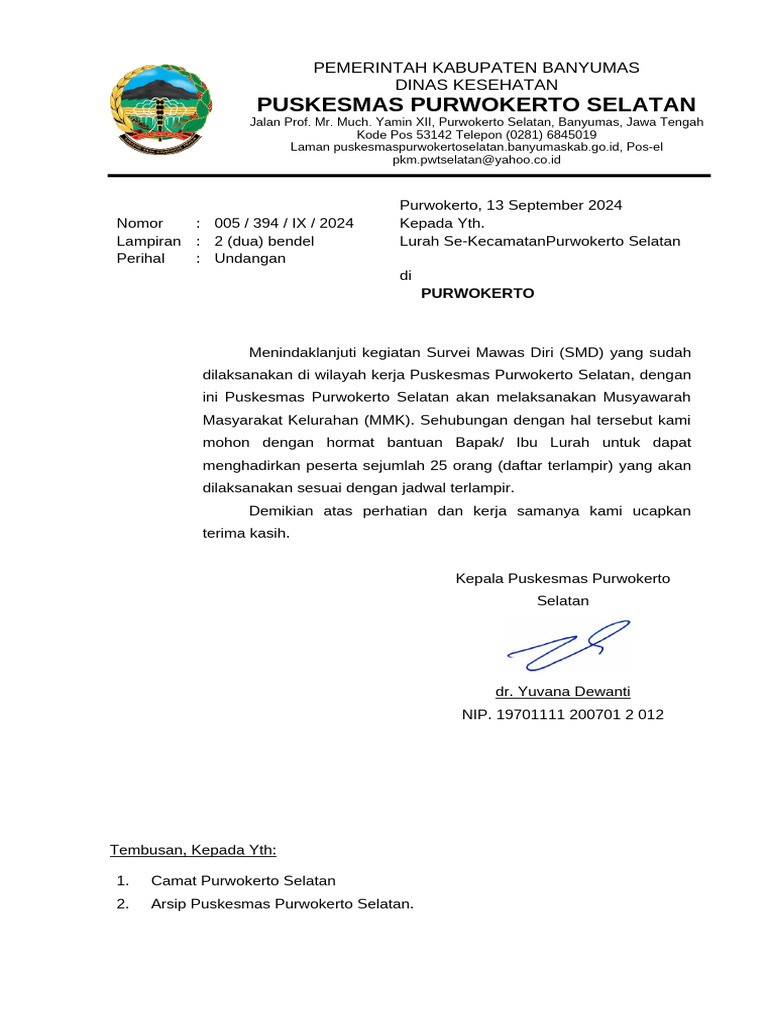 Surat MMK 2024 | PDF