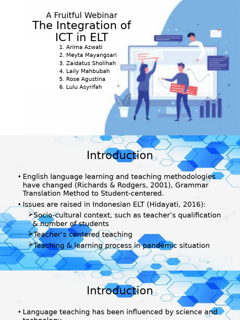 The Integration of ICT in ELT | PDF | Educational Technology | Multimedia