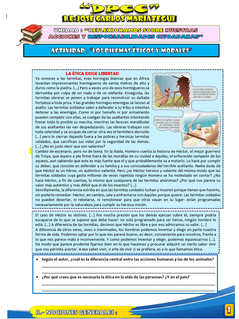 2° DPCC - Actv.02-Unid.8 2023 | PDF | Moralidad