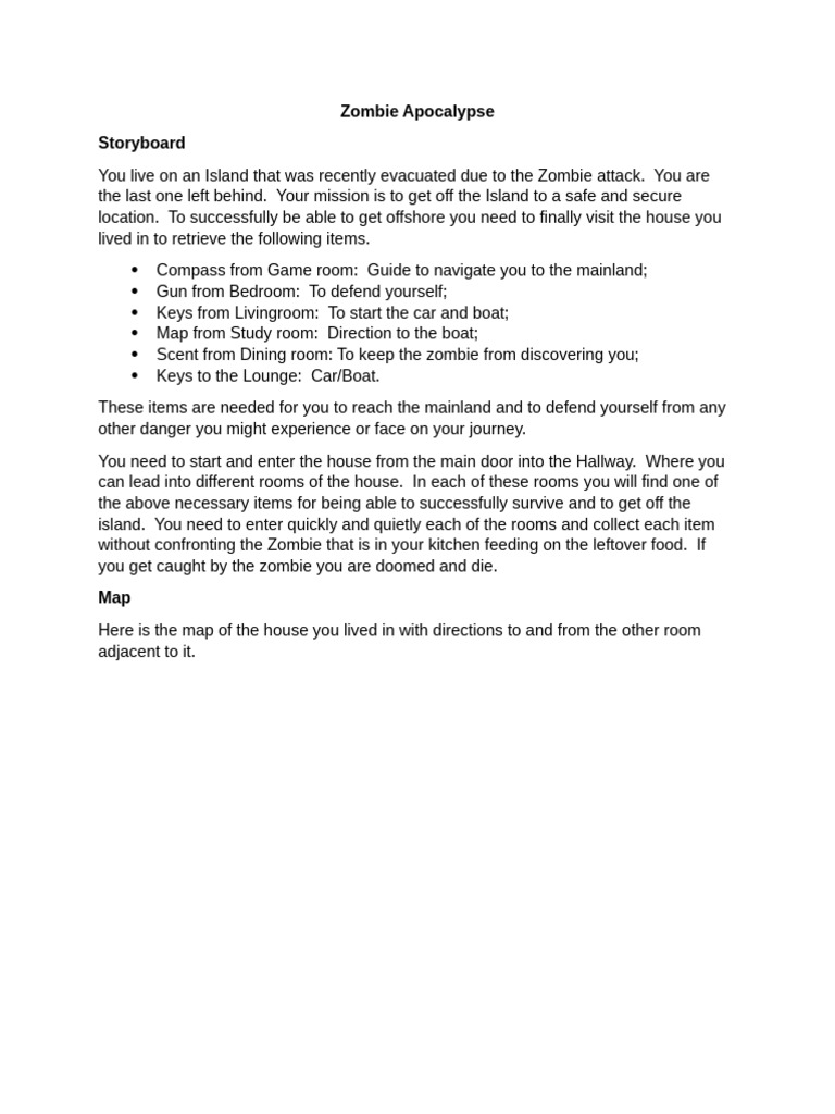 Zombie Survival: Island Escape Game | PDF | Room