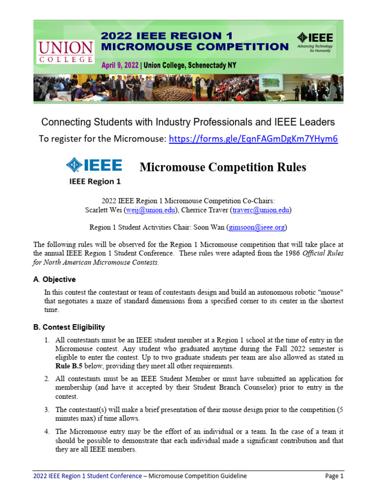 2022 R1 Micromouse Guideline | PDF | Maze