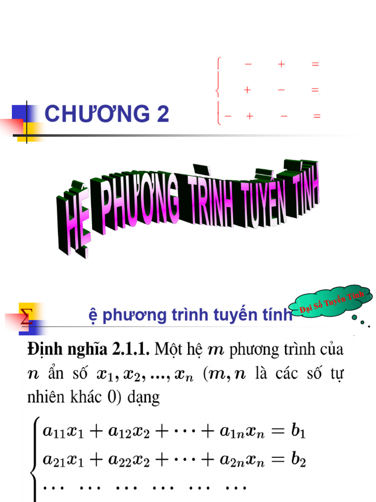 Dai-So-Tuyen-Tinh - 05-He-Phuong-Trinh - (Chuong-2) - (Cuuduongthancong - Com) | PDF